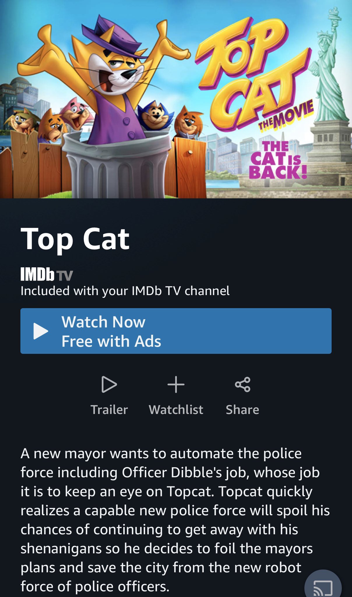 Top Cat The Movie Trailer