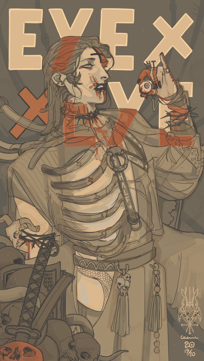 Eye x Eye] #aesthetic #fashion #demons 」|🍷🕯️Caemi🕯️🩸のイラスト