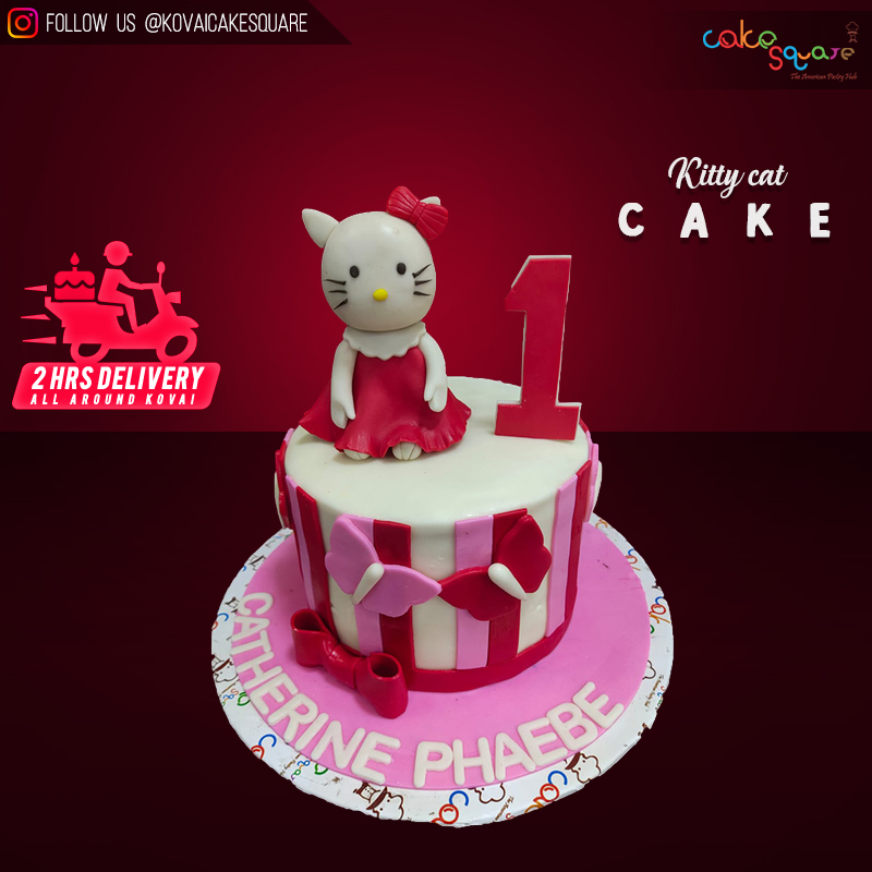 Hello Kitty Square Birthday Cake