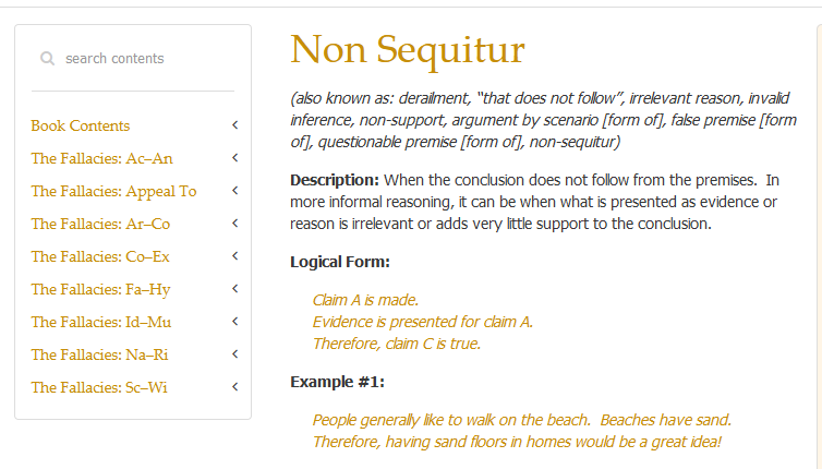 Non Sequitur Fallacy