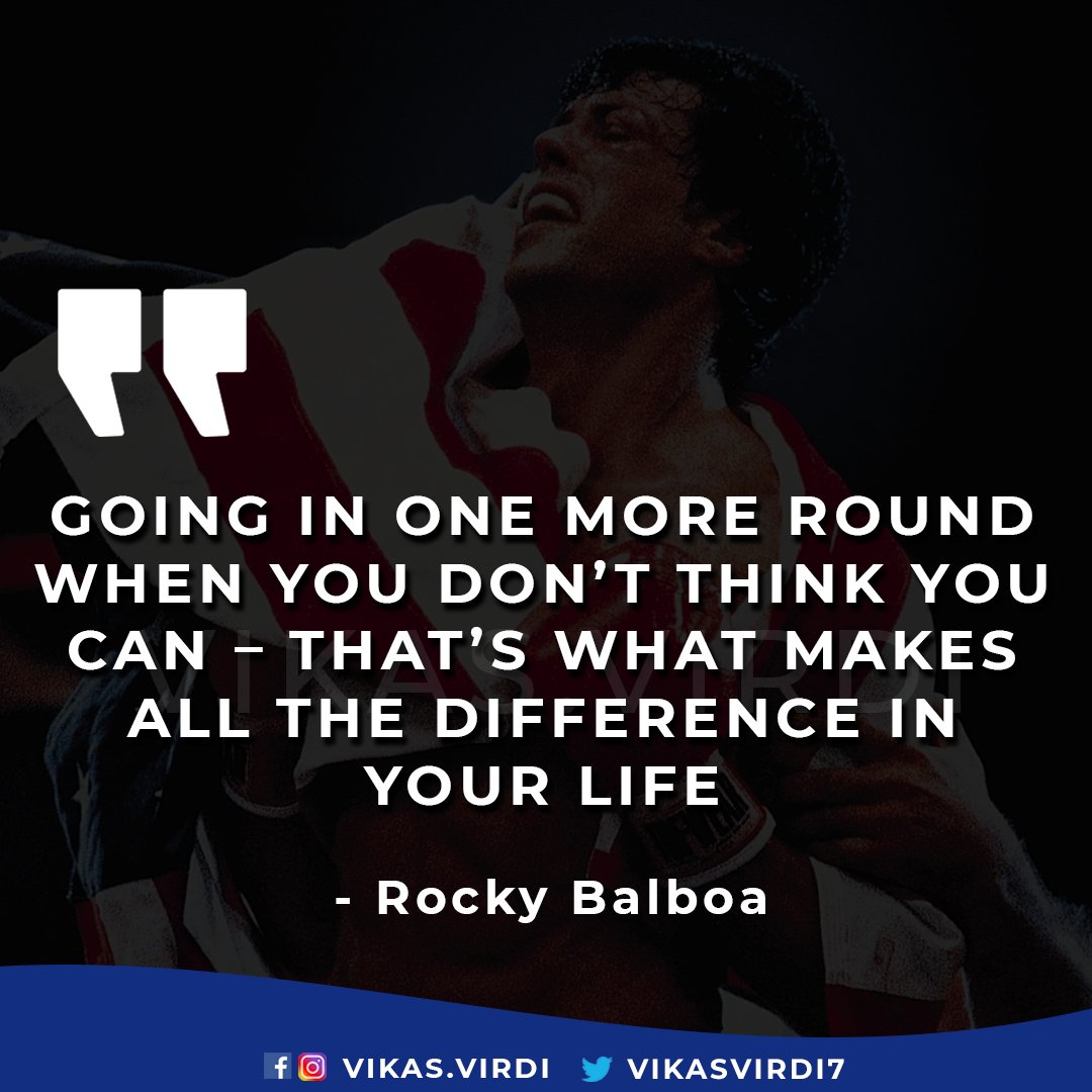 Rocky Quotes Going In One More Round