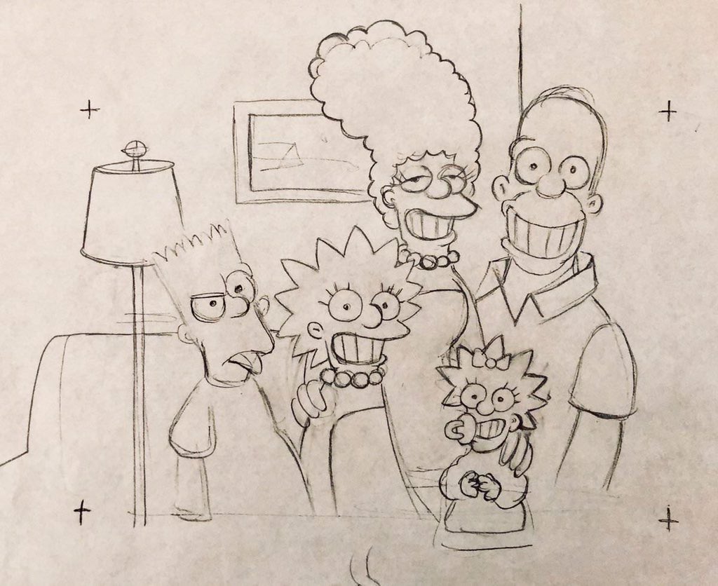「Animation art from THE SIMPSONS (the early seasons). 」WEIRDLAND TVの漫画