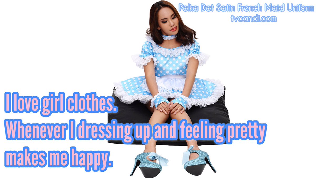 SissyTVCandi on Twitter: "🌸Polka Dot Satin French Maid Uniform🌸 ️Now Get 10% OFF ️by using code ...