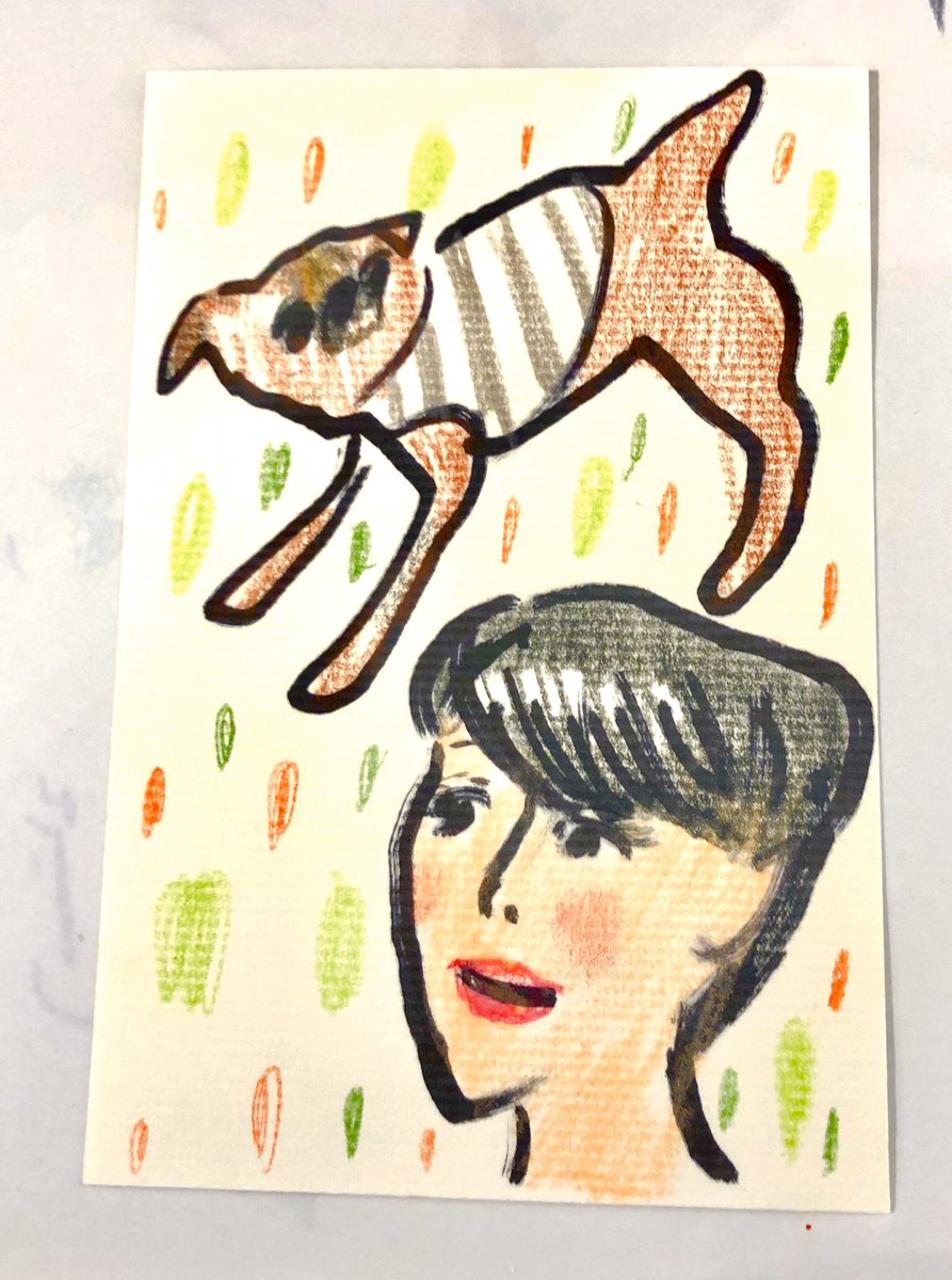 「神楽坂AKOMEYA Cat's「猫大祭」〜猫のお福分け〜「猫と飼い主の似顔絵」に来てくれた方ありがとうございました。」堀道広の漫画