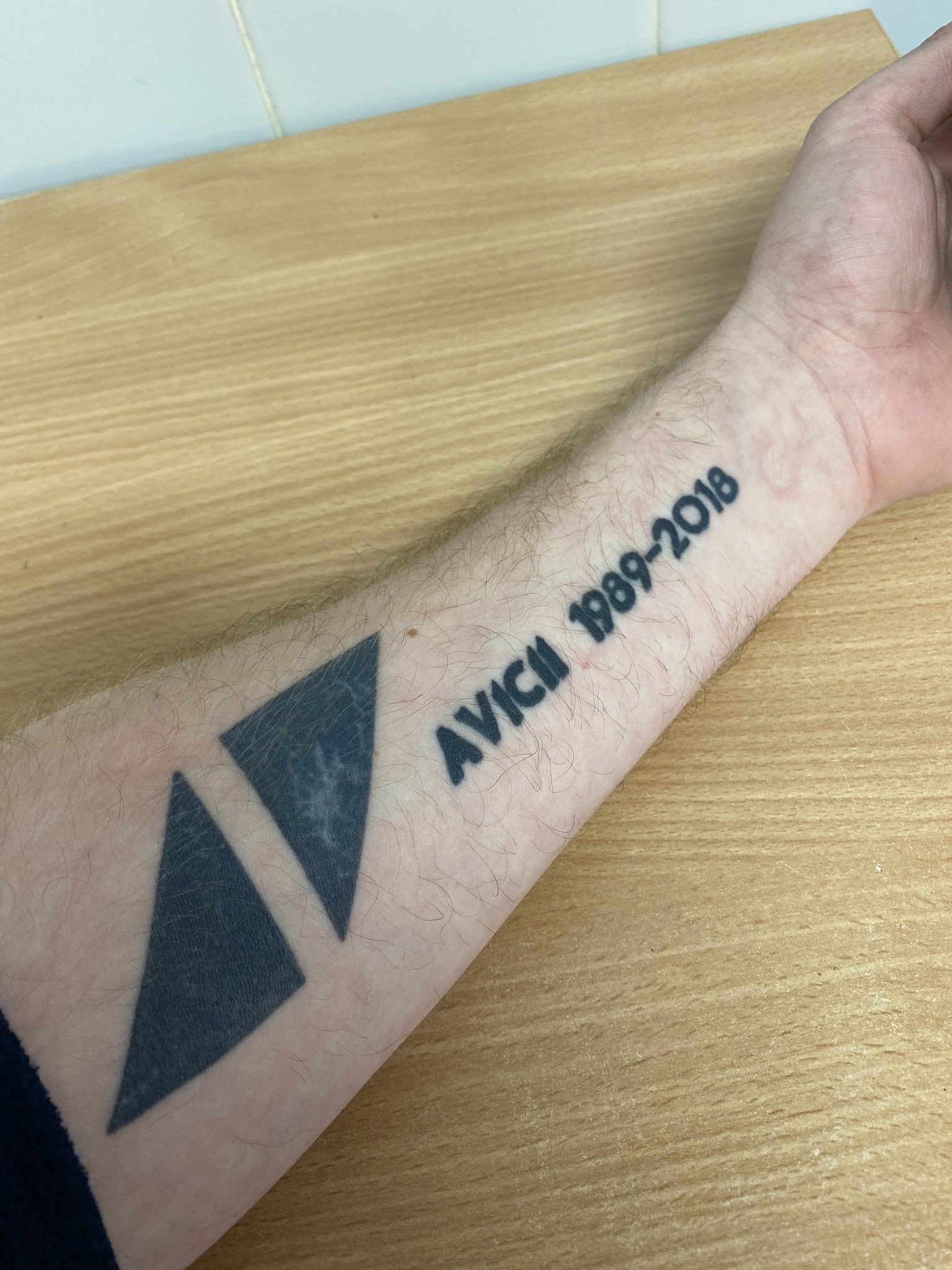 Avicii Symbol Triangles Tattoo