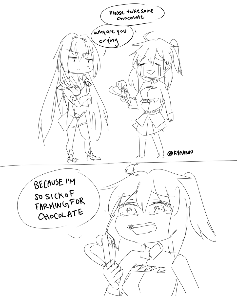 「day 34: I AM SO SICK OF CHOCOLATE #fgo #fatego 」kas @ pinkflyingwooper ...