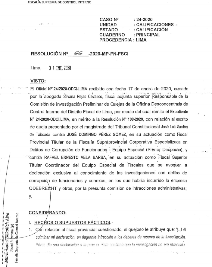 Magistrado Del Tc Presenta Queja Contra Fiscales Vela Y Domingo Pérez