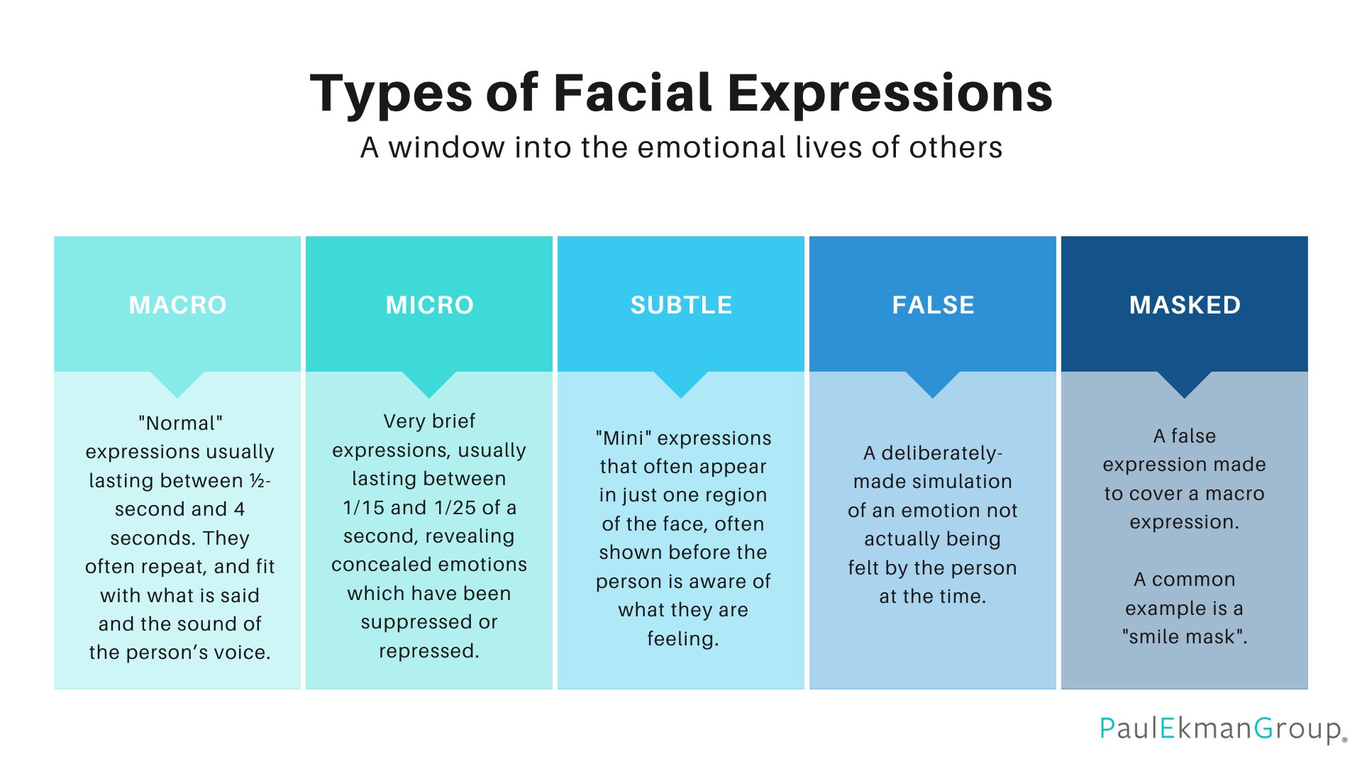 Ekman Facial Expressions Chart