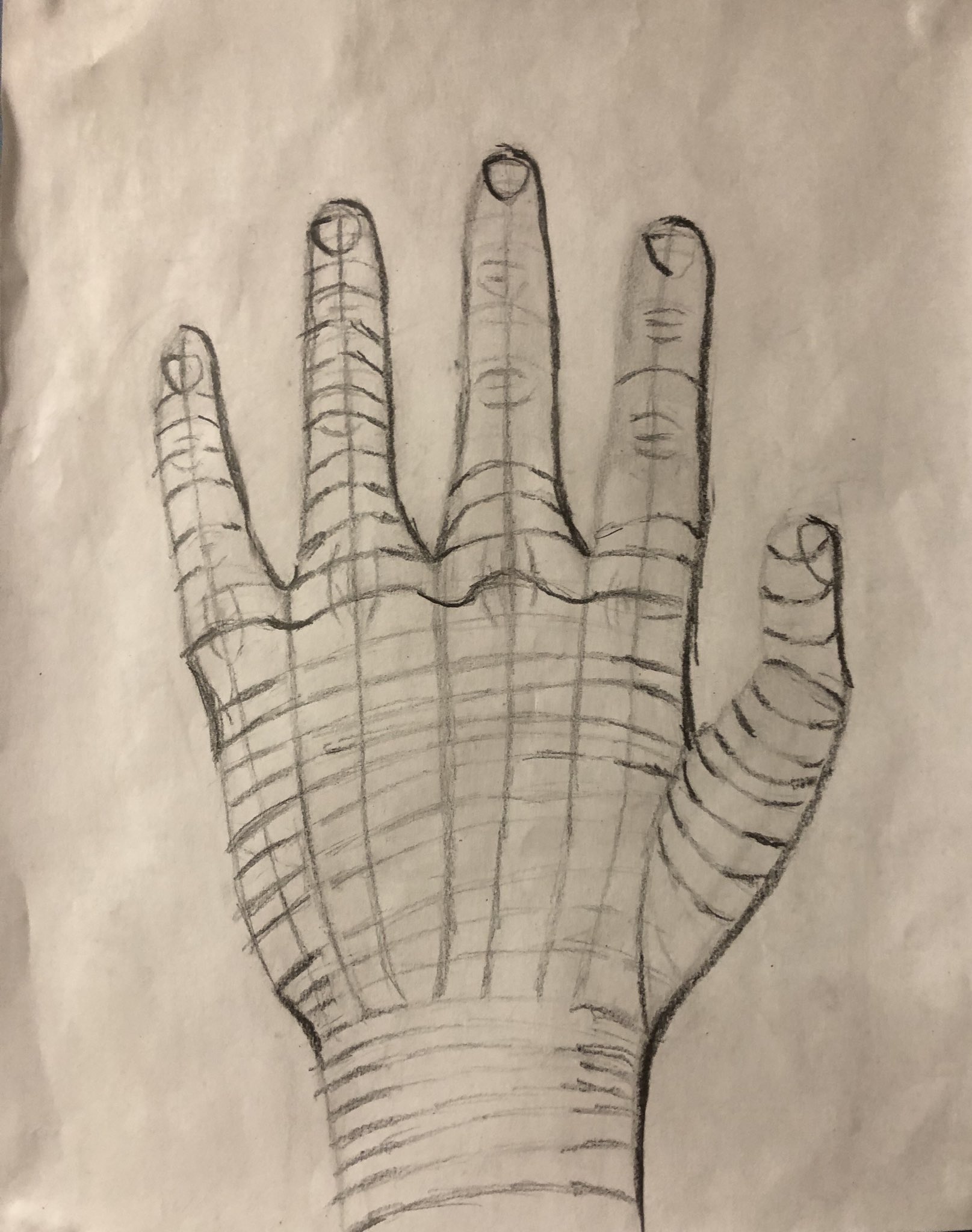 Modified Contour Drawing Hands