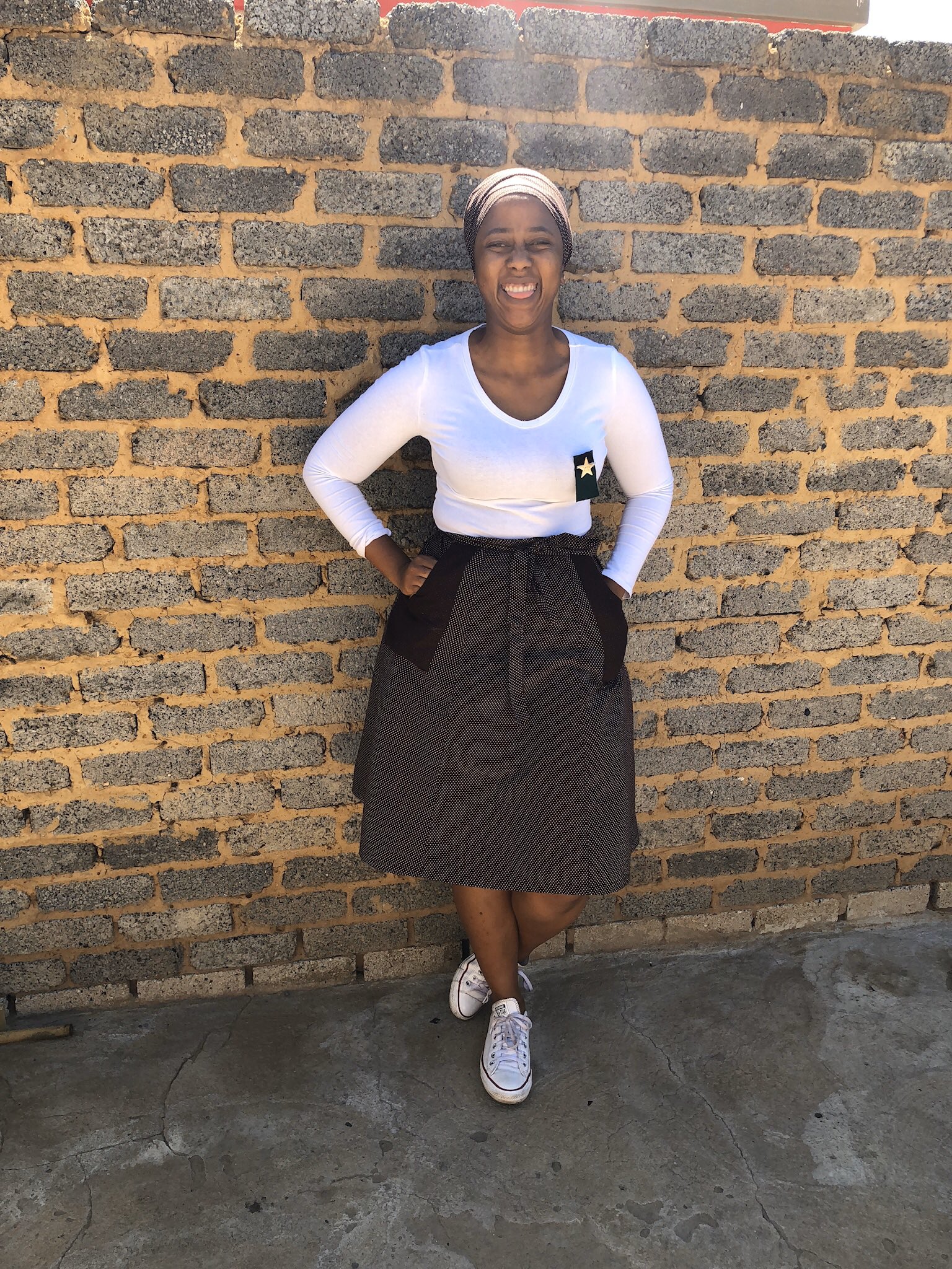 Clipkulture South African Beauty In Brown Tswana Shweshwe, 56% OFF