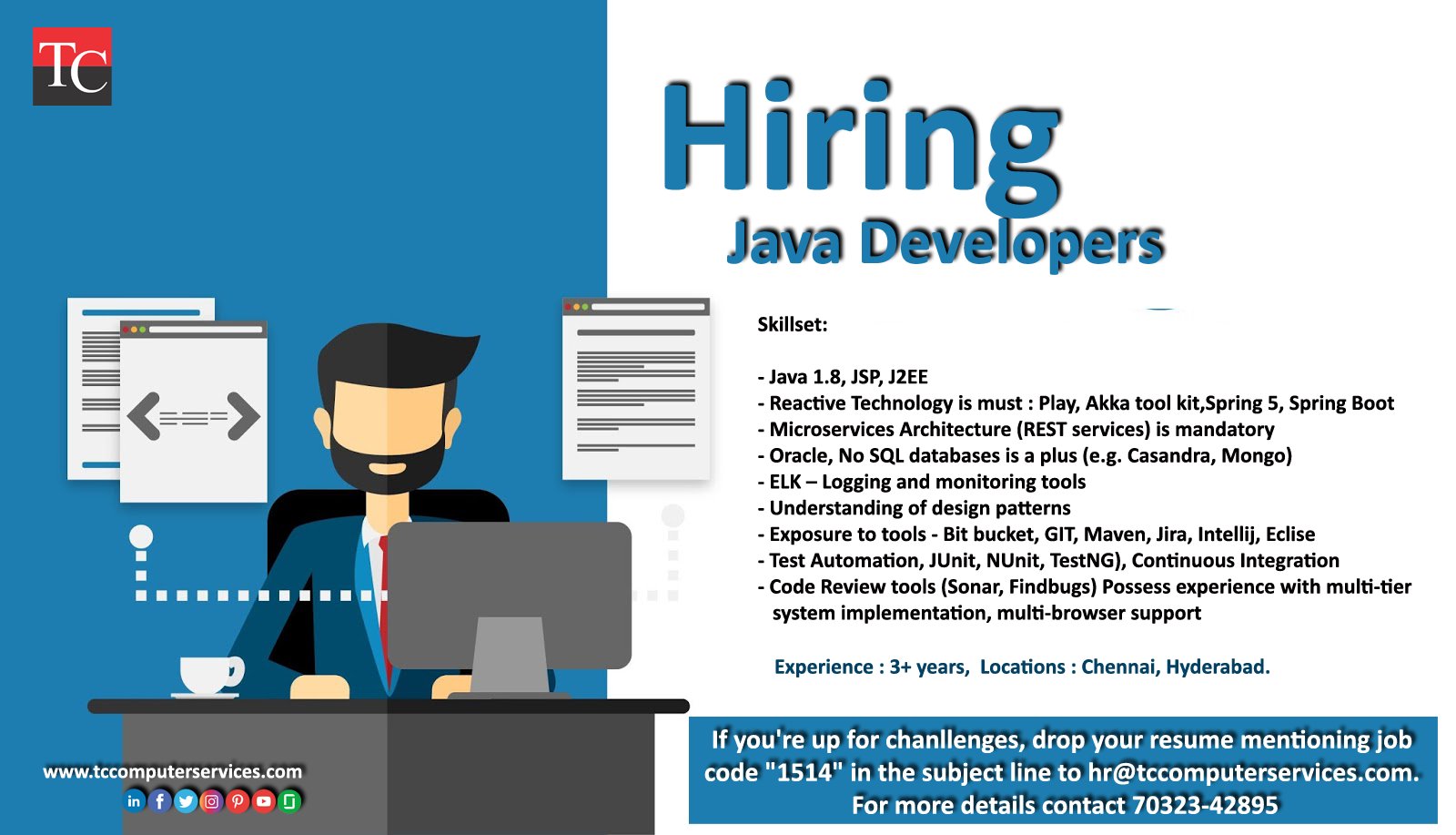 Techno Comp Computer Services Pvt Ltd On Twitter Java Developer