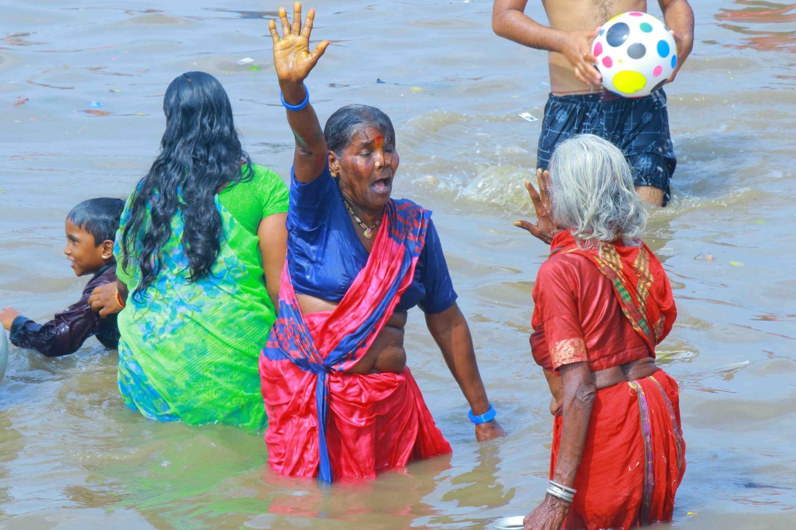 Indian Tribal Women Bathing