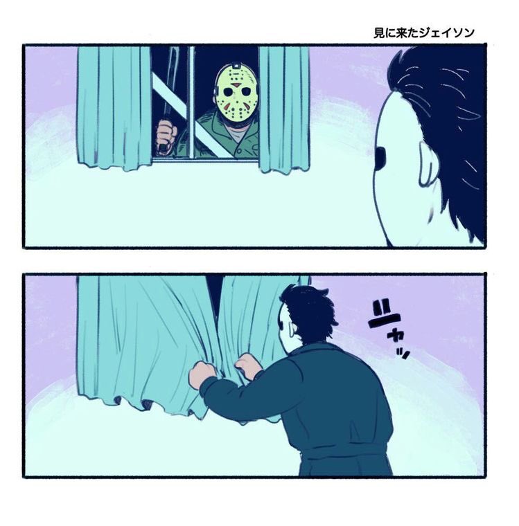 「When Jason comes to my window at 2am... 」Michael Myersの漫画