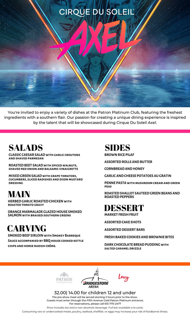 We've saved a table for you before Cirque du Soleil: AXEL in ...