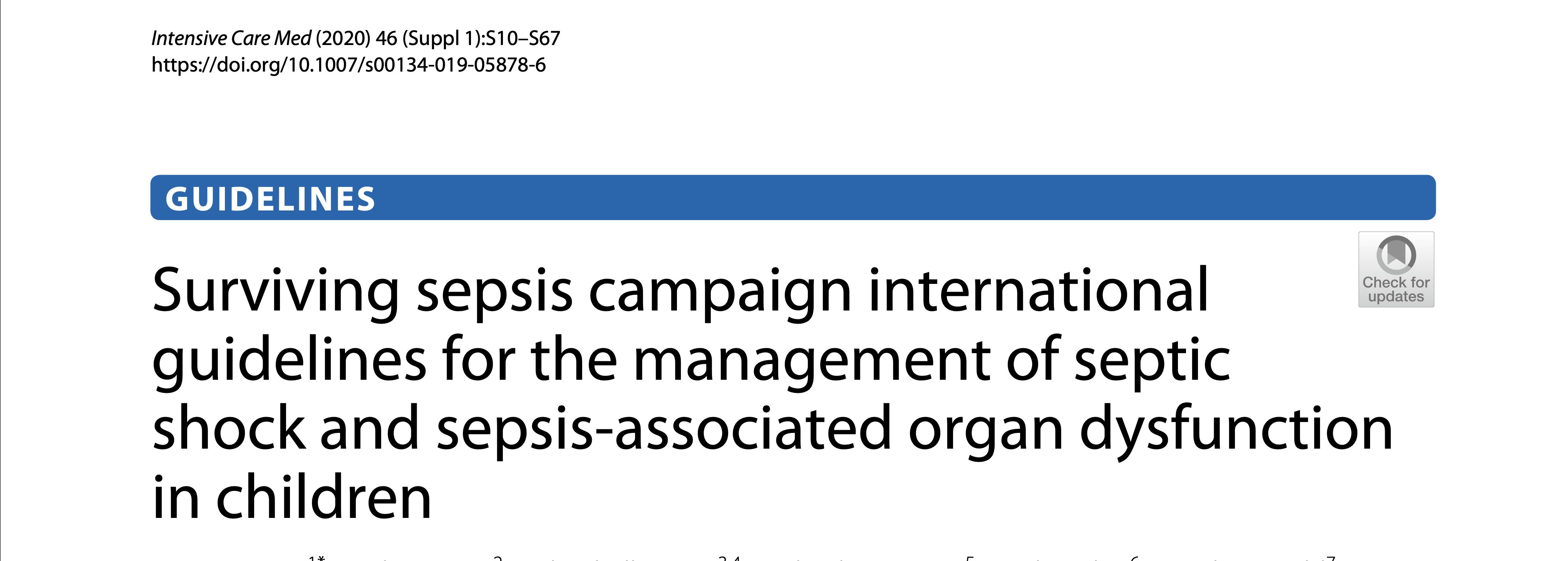 Surviving Sepsis Campaign Surviving Sepsis Campaign 2021 Adult