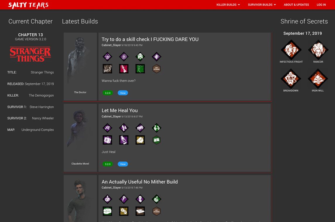 Madewithvuejs On Twitter Do You Love Playing Dead By Daylight 😱 With The Web App