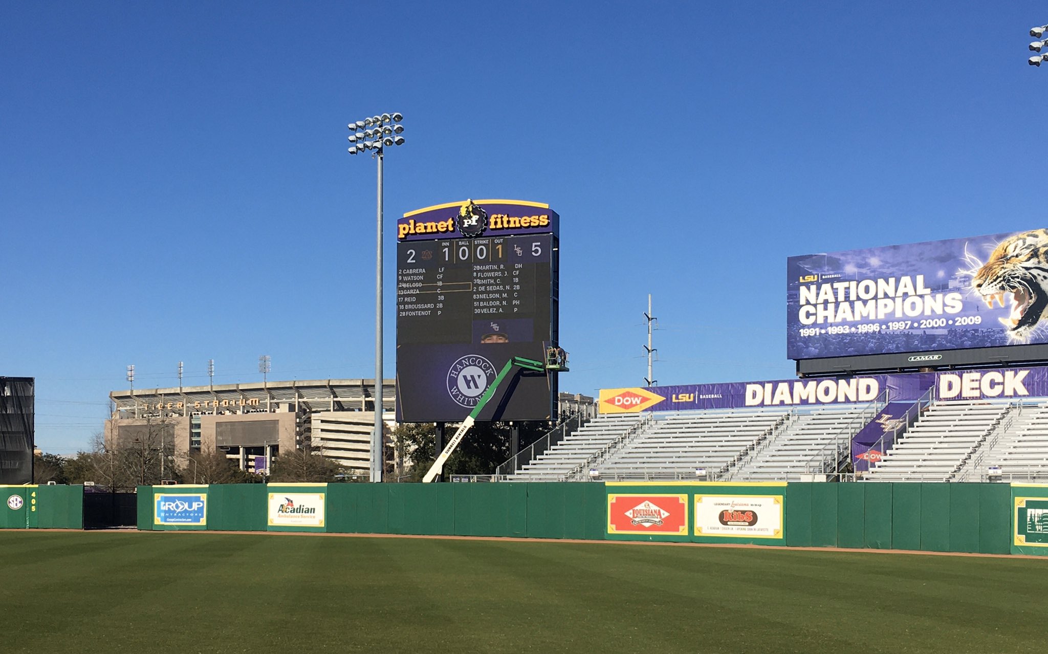Alex Box Stadium Scoreboard