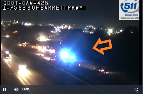 **UPDATE** on the roadwork in Kennesaw: I-75/nb, right lane now blocked ...
