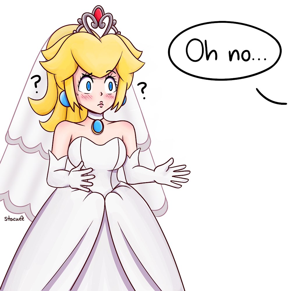Paper Princess Peach Wedding Dress