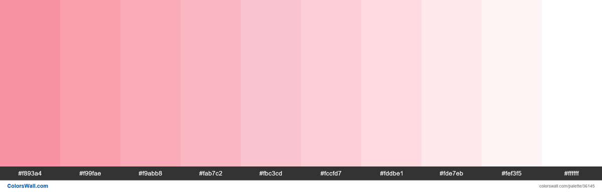 Rose Pink Color Chart