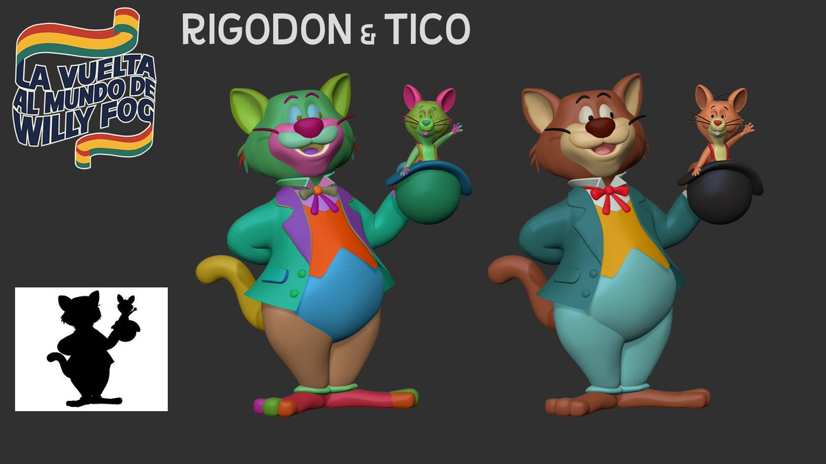 SPRidley on Twitter: "Wanted to pose the #3dmodeling of #tico and #rigodon like when they are on ...
