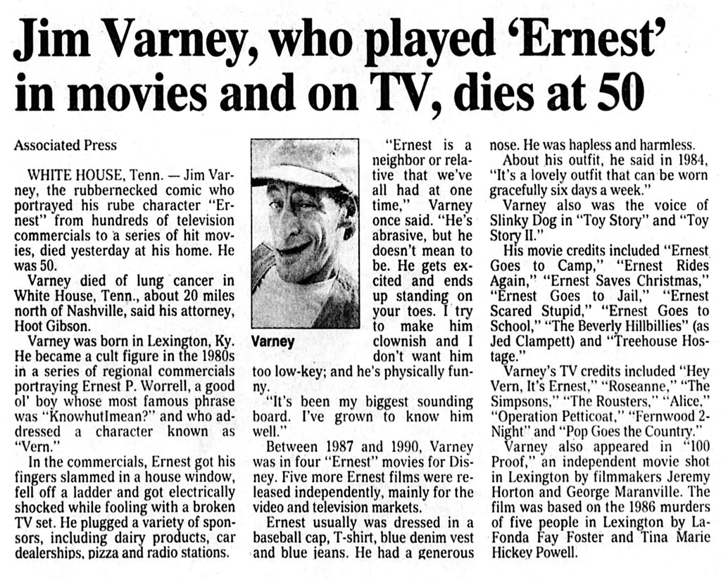 Cancer De Jim Varney