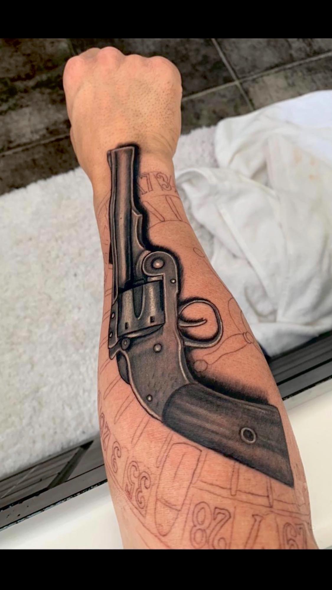 Western Revolver Tattoo