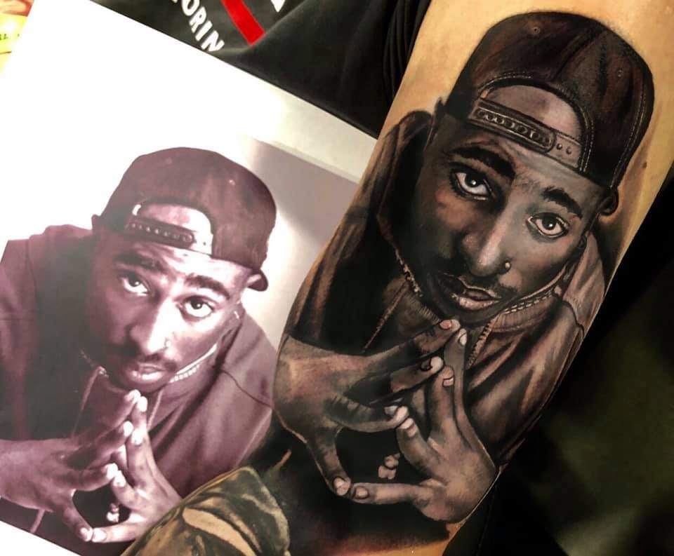 Tupac Portrait Tattoos