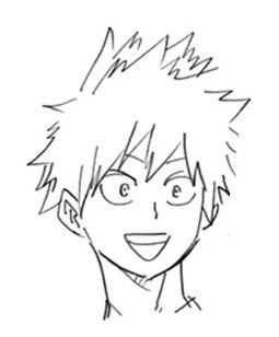 「out of all the prototype designs of bnha characters, bakugou」nart ...
