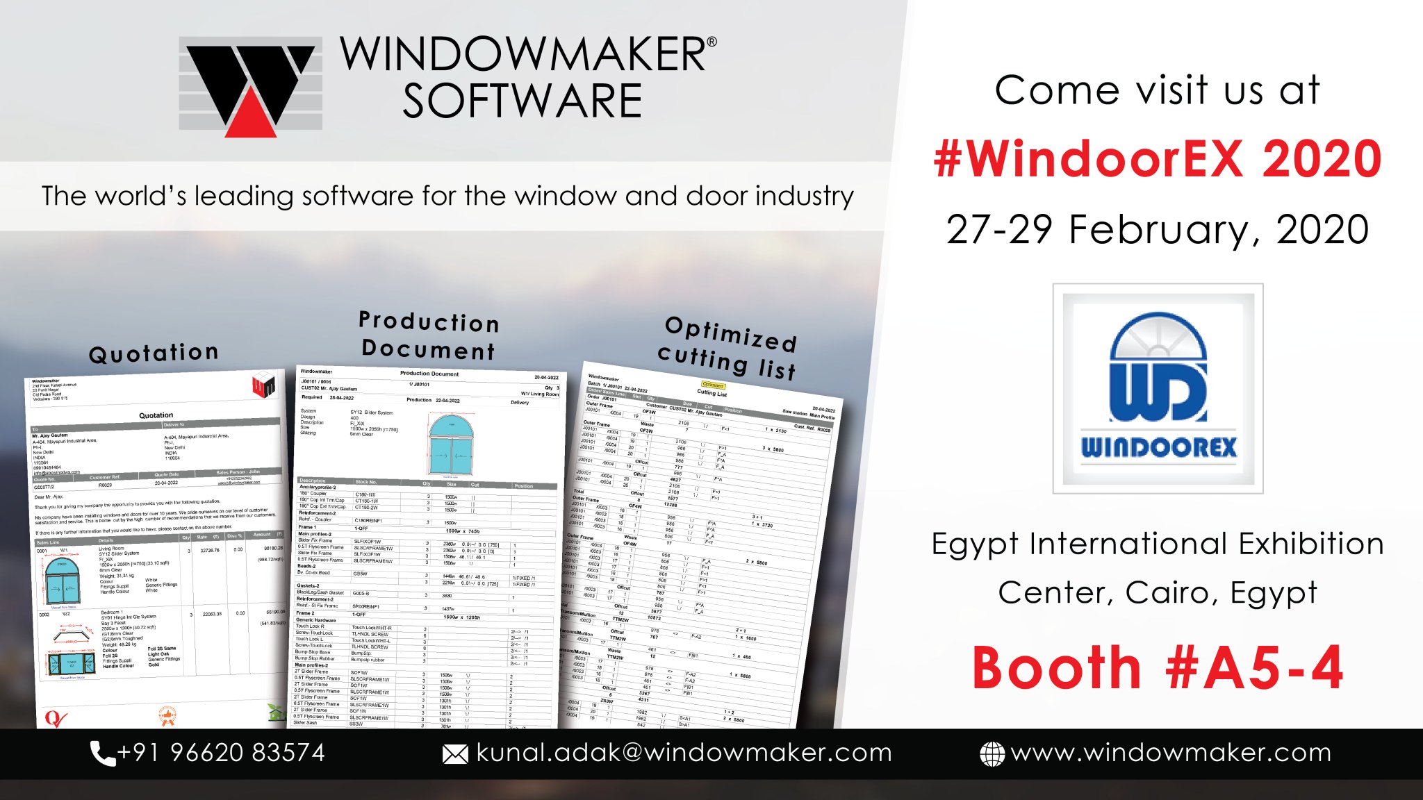 Windowmaker Software on Twitter: "Announcing our participation at #WindoorEX 2020, Egypt. Do not ...