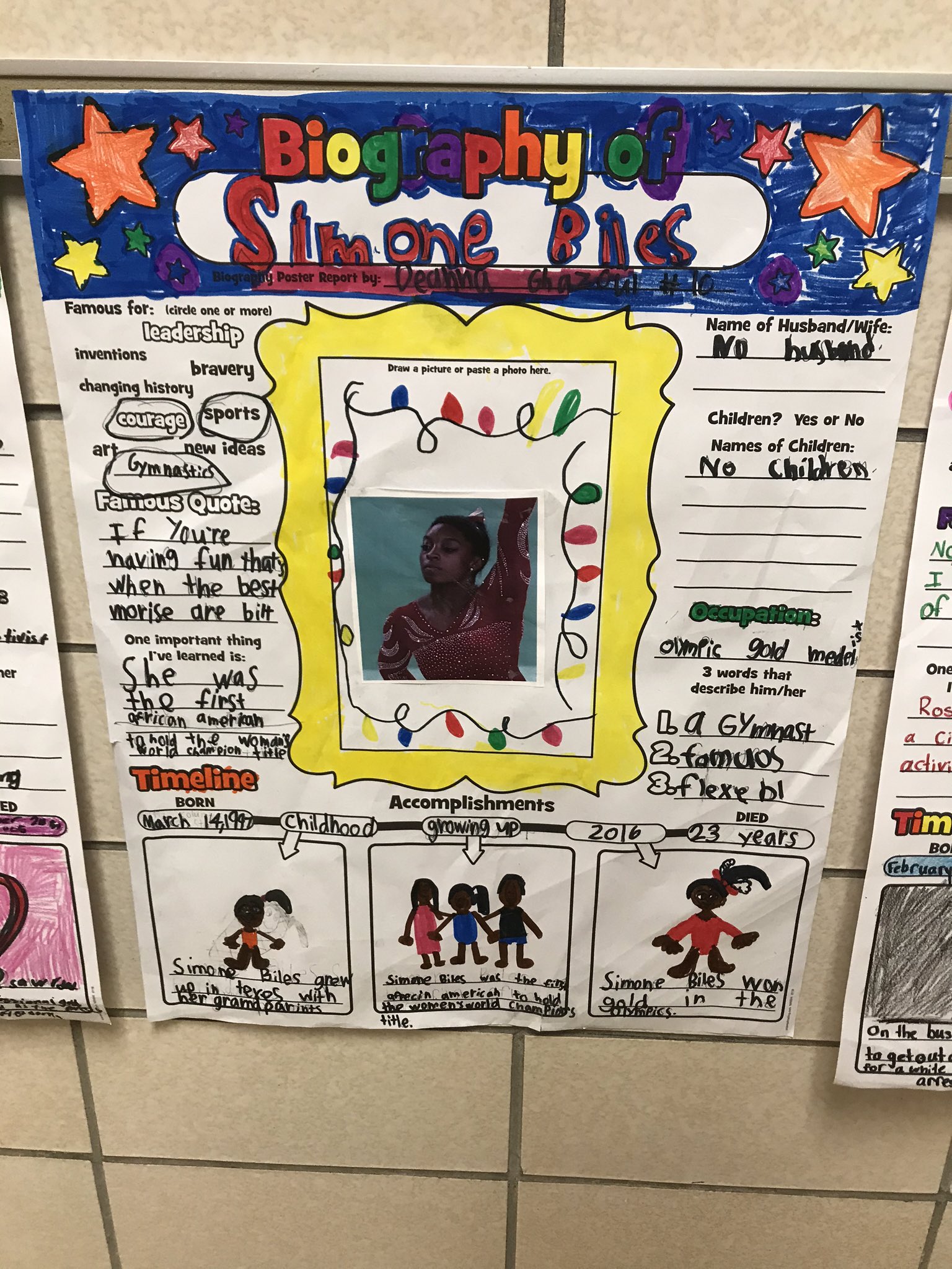Biography Poster Project Examples