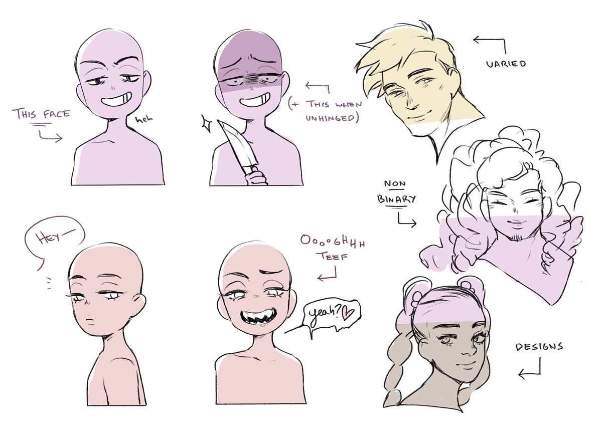 「some of my favourite character design tropes :^) 」🌱 MK/RET @ 🦋の漫画