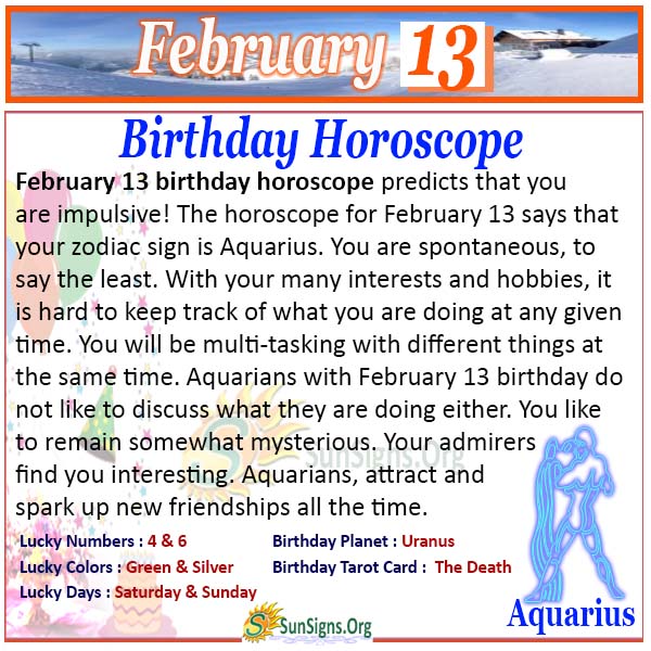 February 13 zodiac sign personality - Horoscopeaz.com