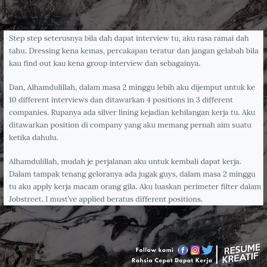 Resume Kreatif On Twitter Pernah Tak Tiba2 Tiada Kerja Unemployed