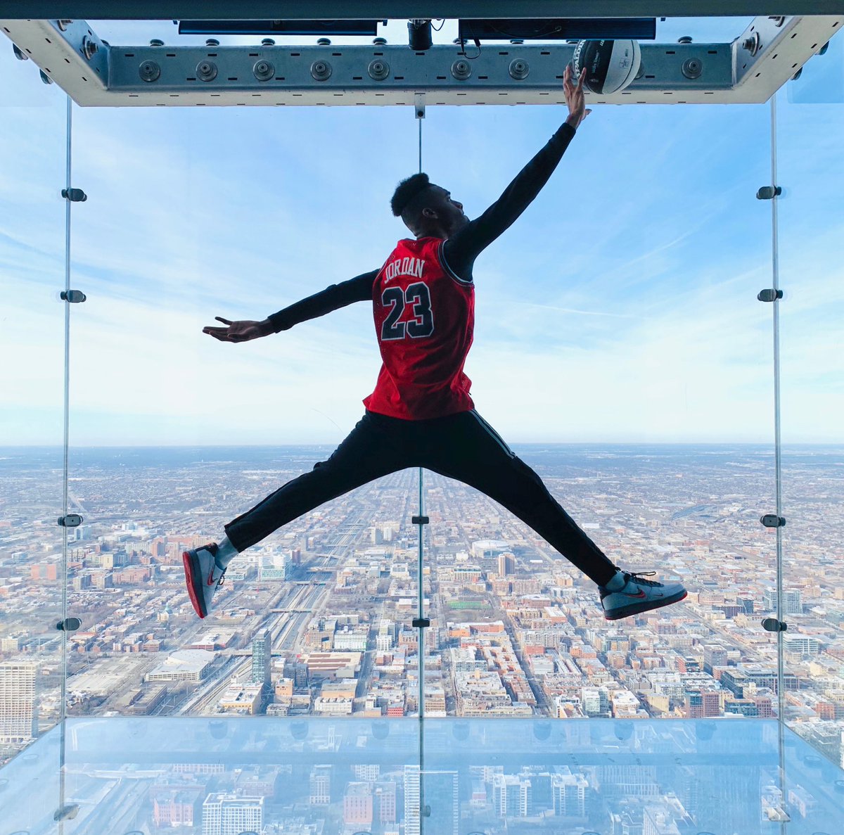 Sears Tower Skydeck Handstand