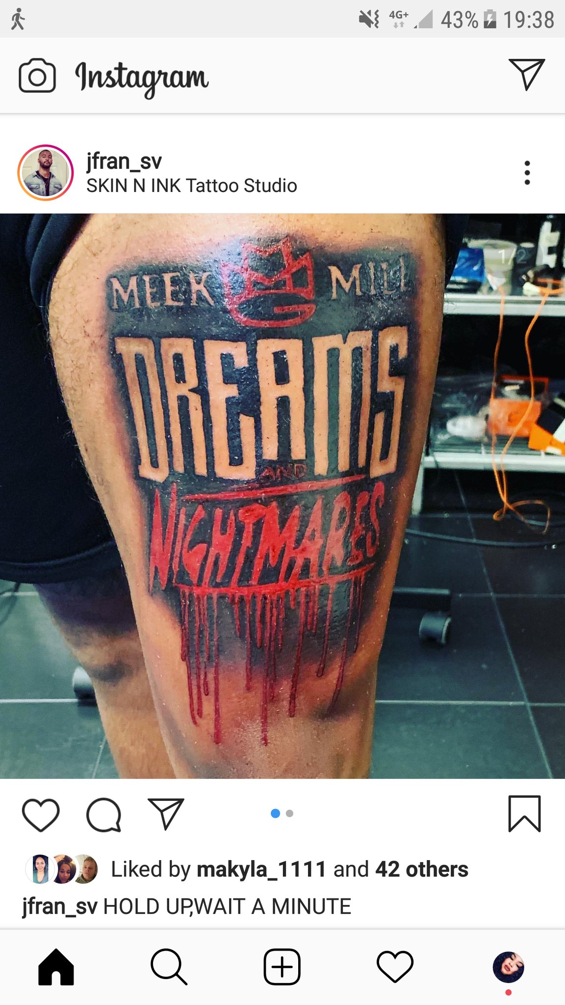 Meek Mill Tattoos Los Angeles, California, USA. 23rd June, 2019. Los