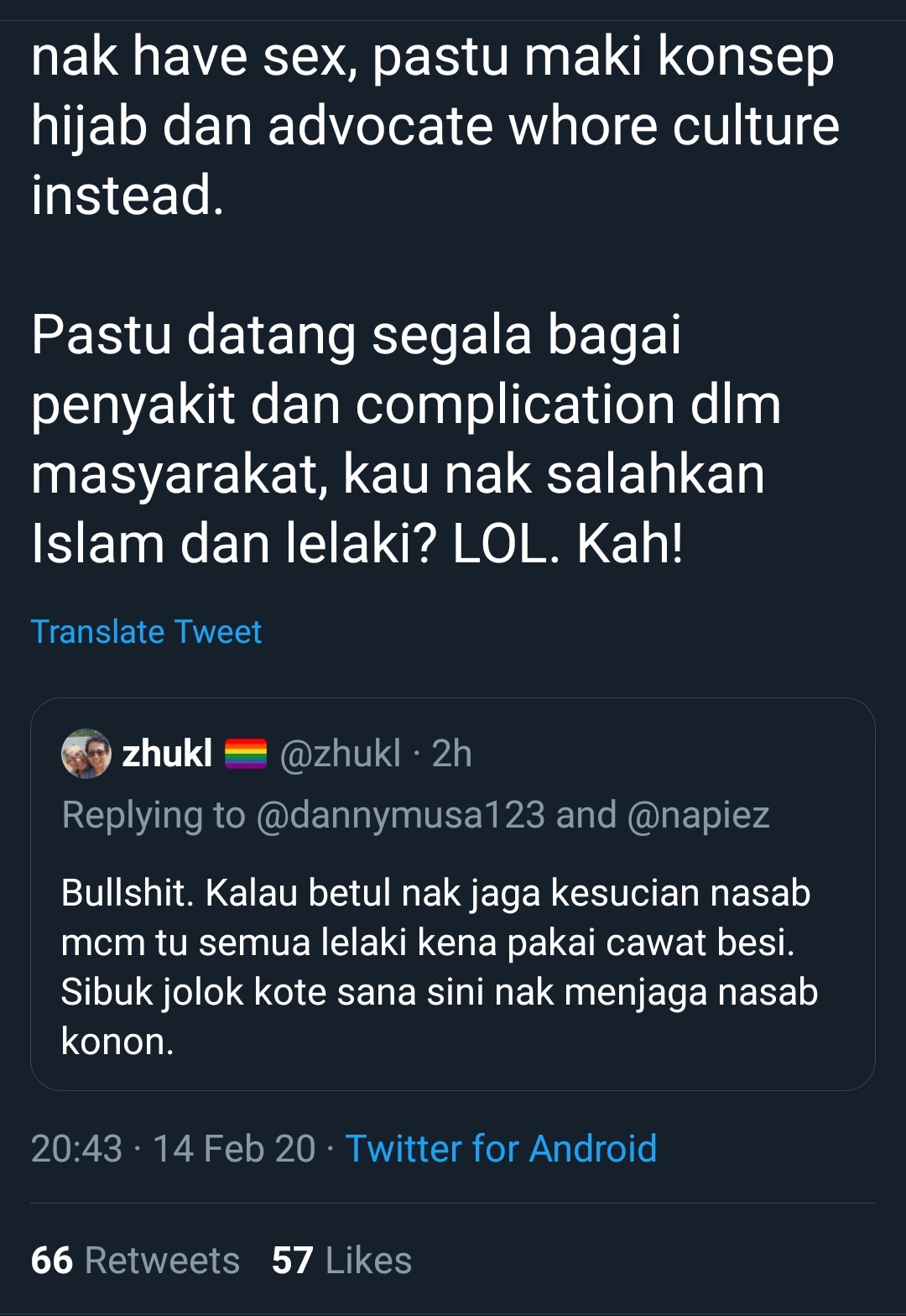 مُحِبُّ الله اَلعَيدروس ☀️ On Twitter Islam Dah Haramkan Zina Dah