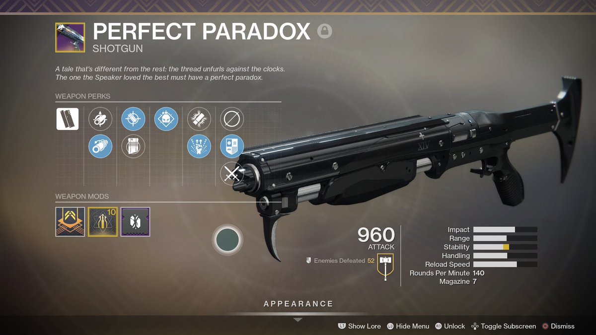 Perfect Paradox God Roll - Demontaras