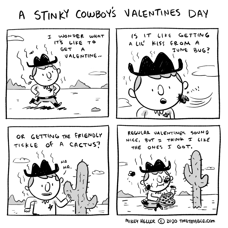 「i drew a comic about a stinky cowboy's Valentines Day 」Mikey Hellerの漫画