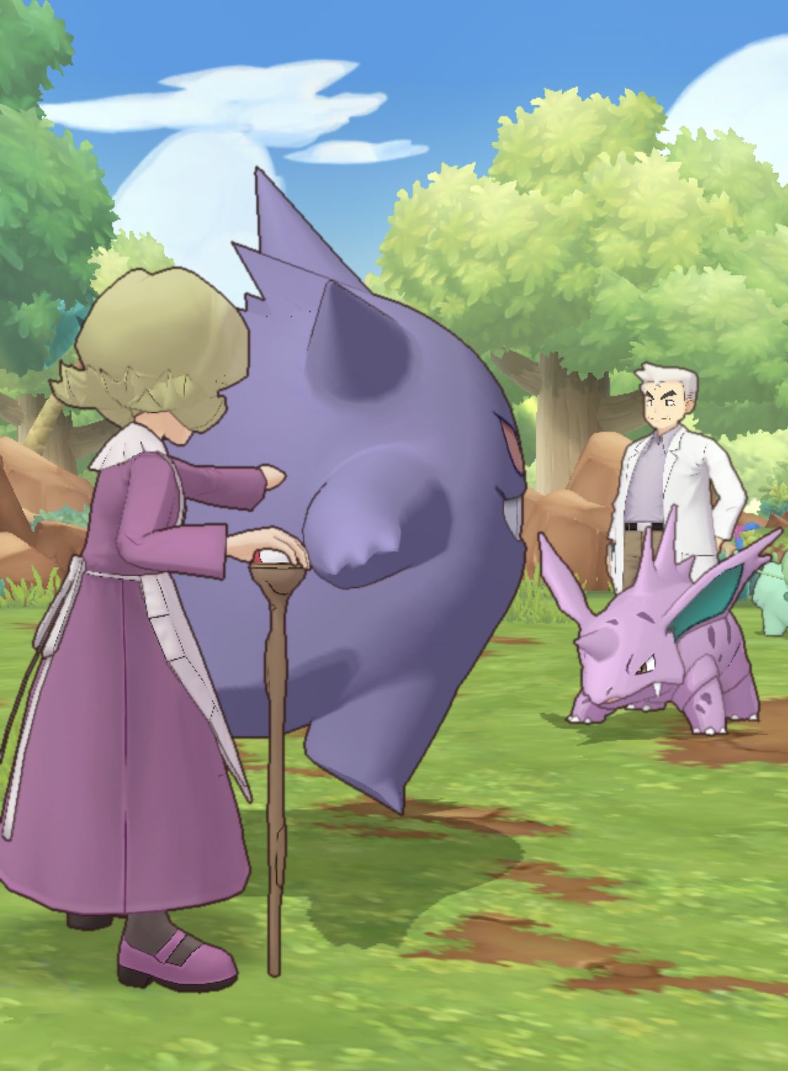 Pokemon Professor Oak Battle