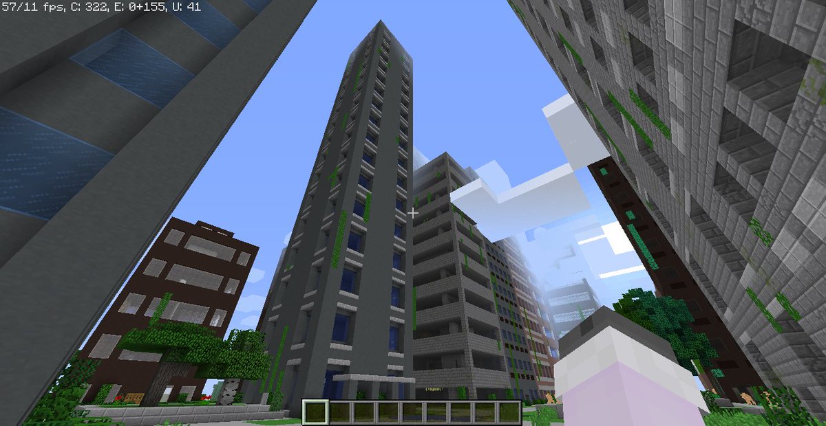 Overgrown City Minecraft Huge Abandoned City Map (1.21.5, 1.20.1)