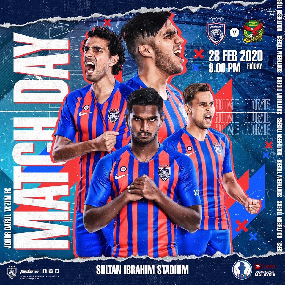 JOHORSouthernTigers on Twitter: "Get Ready! 🤜🏻🤛🏻 ⚽ JDT vs KEDAH 🏆 CIMB Piala Sumbangsih 2020 🏟 ...