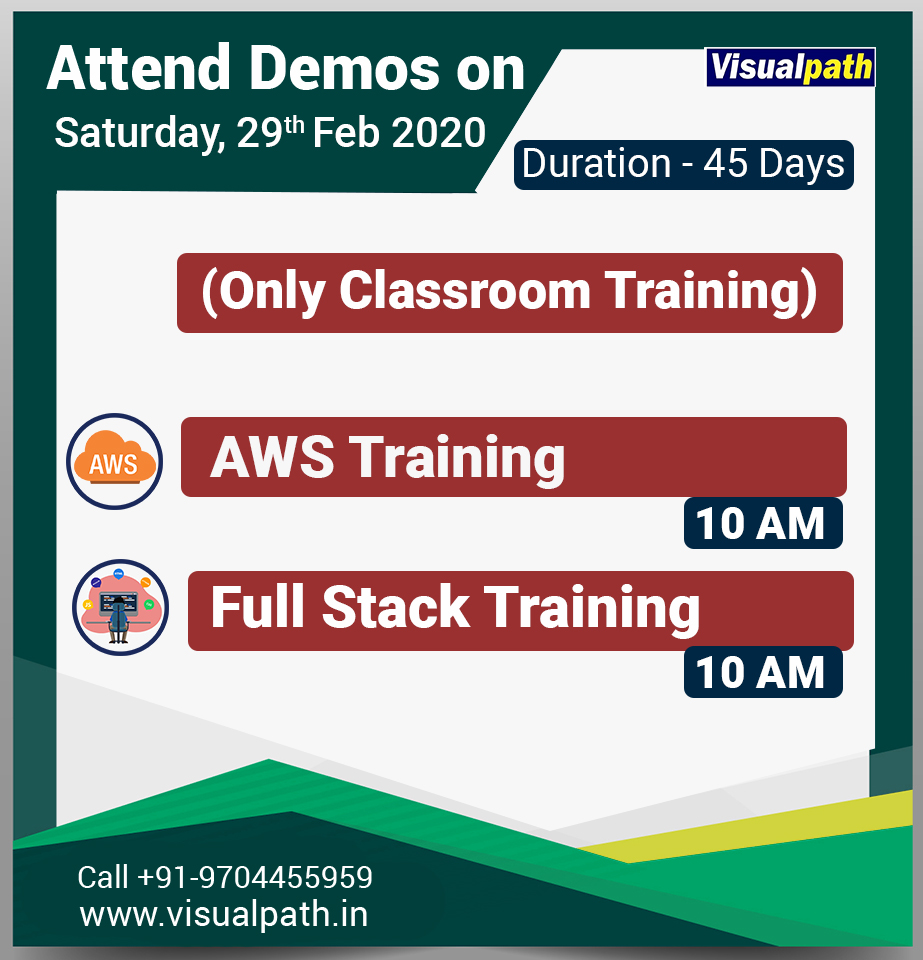 Visualpath on Twitter: "Hi all, We are conducting a free classroom demos on #AWS and # ...
