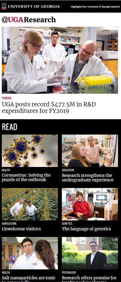 UGA Research on Twitter: "Exciting things are happening with #UGAResearch! Don't miss a single ...