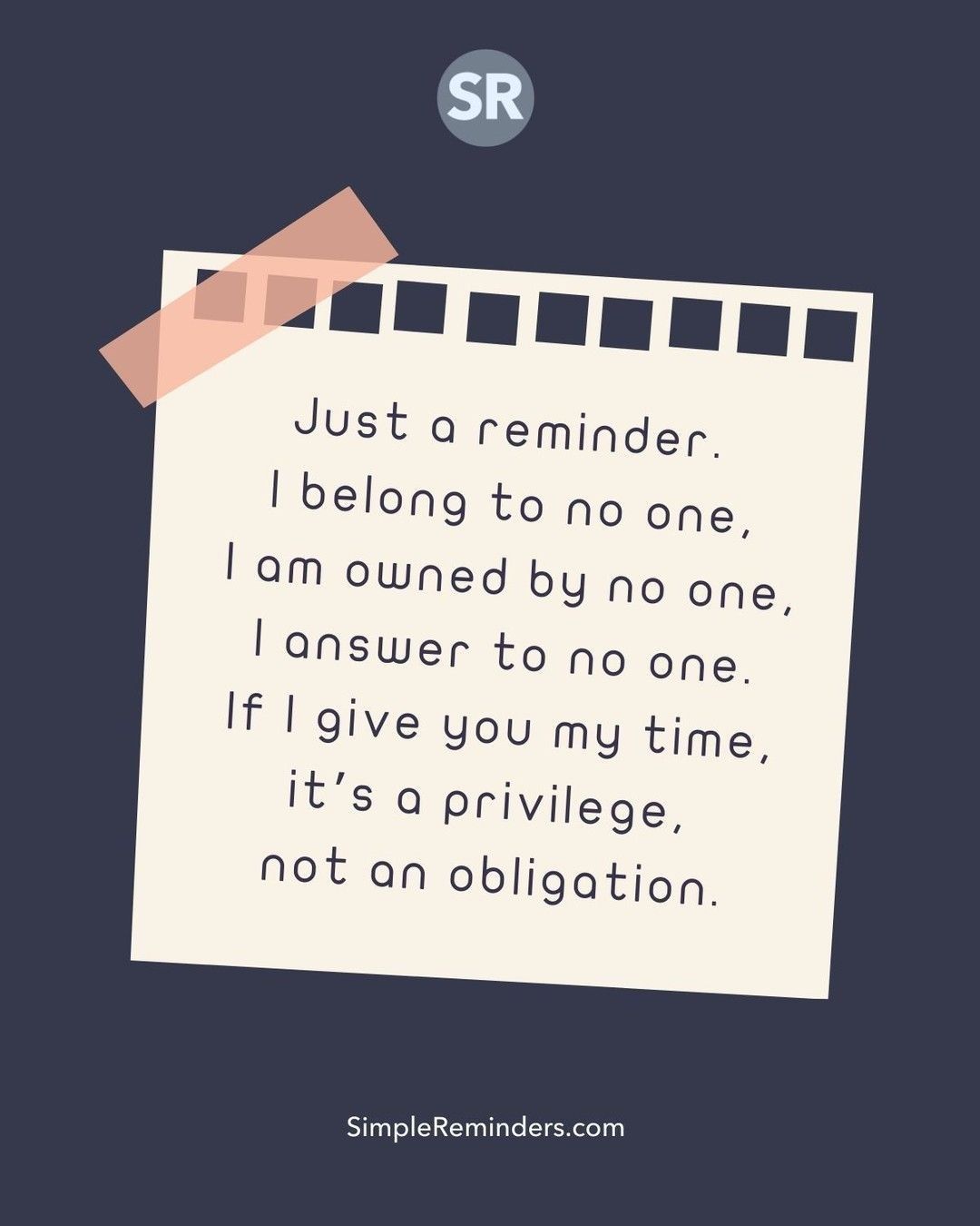 Just A Reminder Note