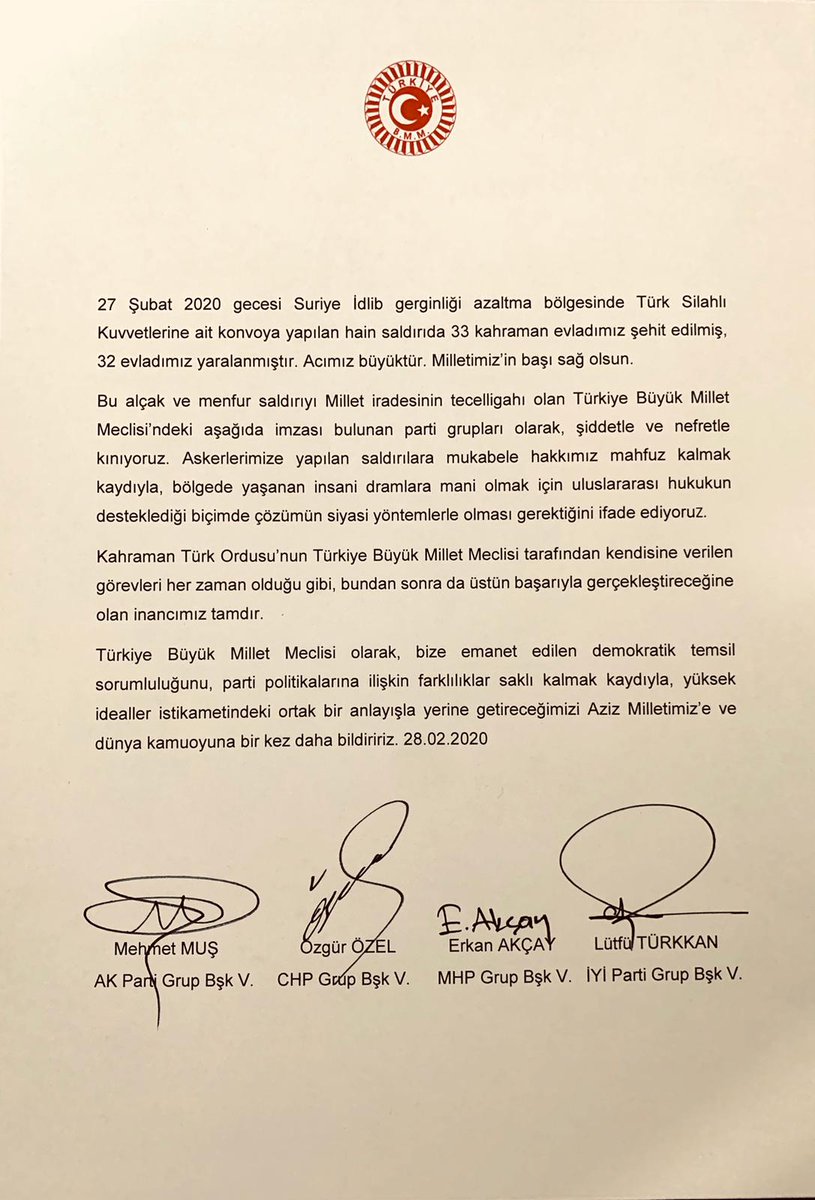 Beştepe'de düzenlenen zirvede, Ticaret Bakanı Mehmet Muş'un imzasını ...