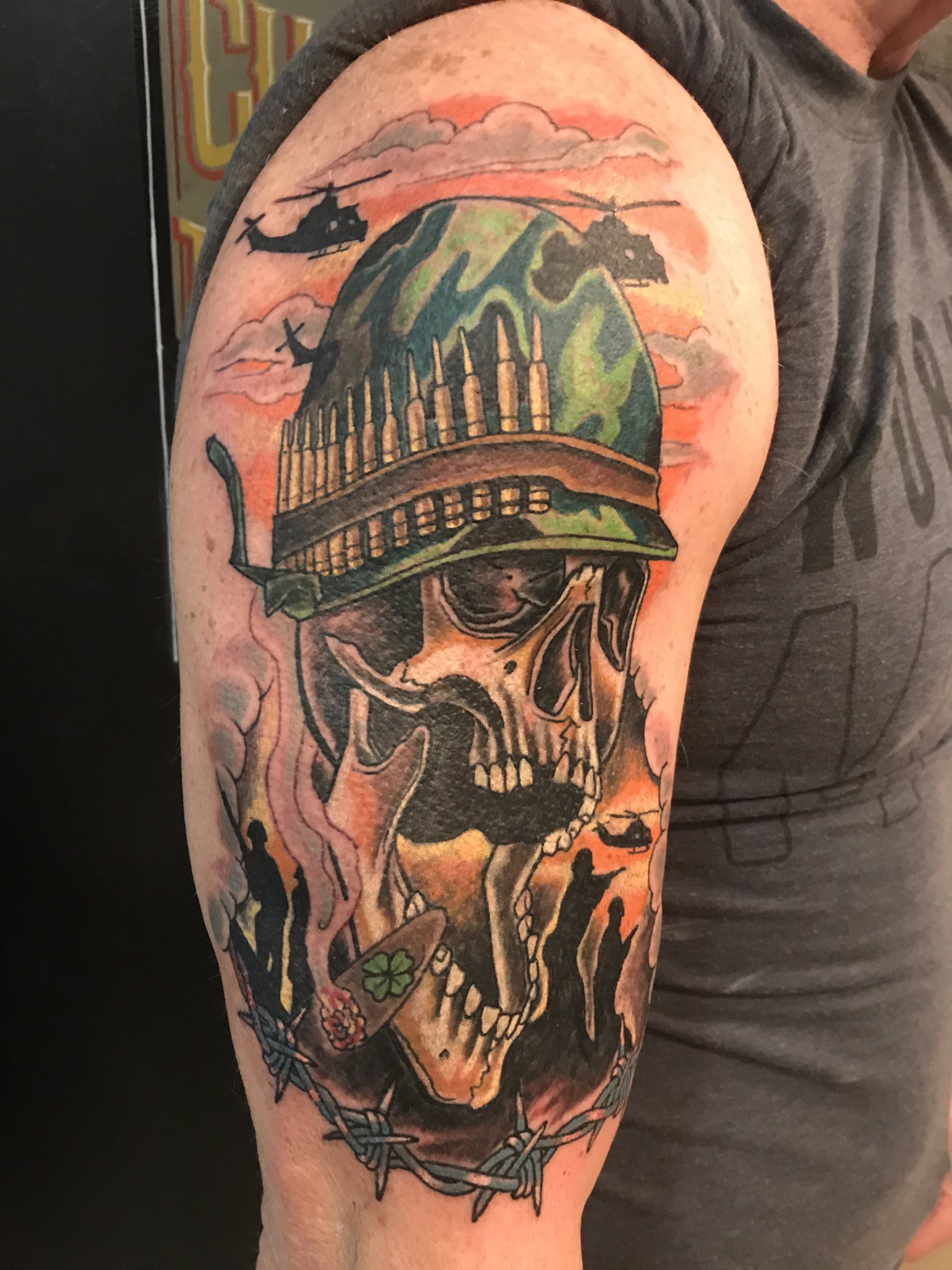 Army Helmet Tattoo