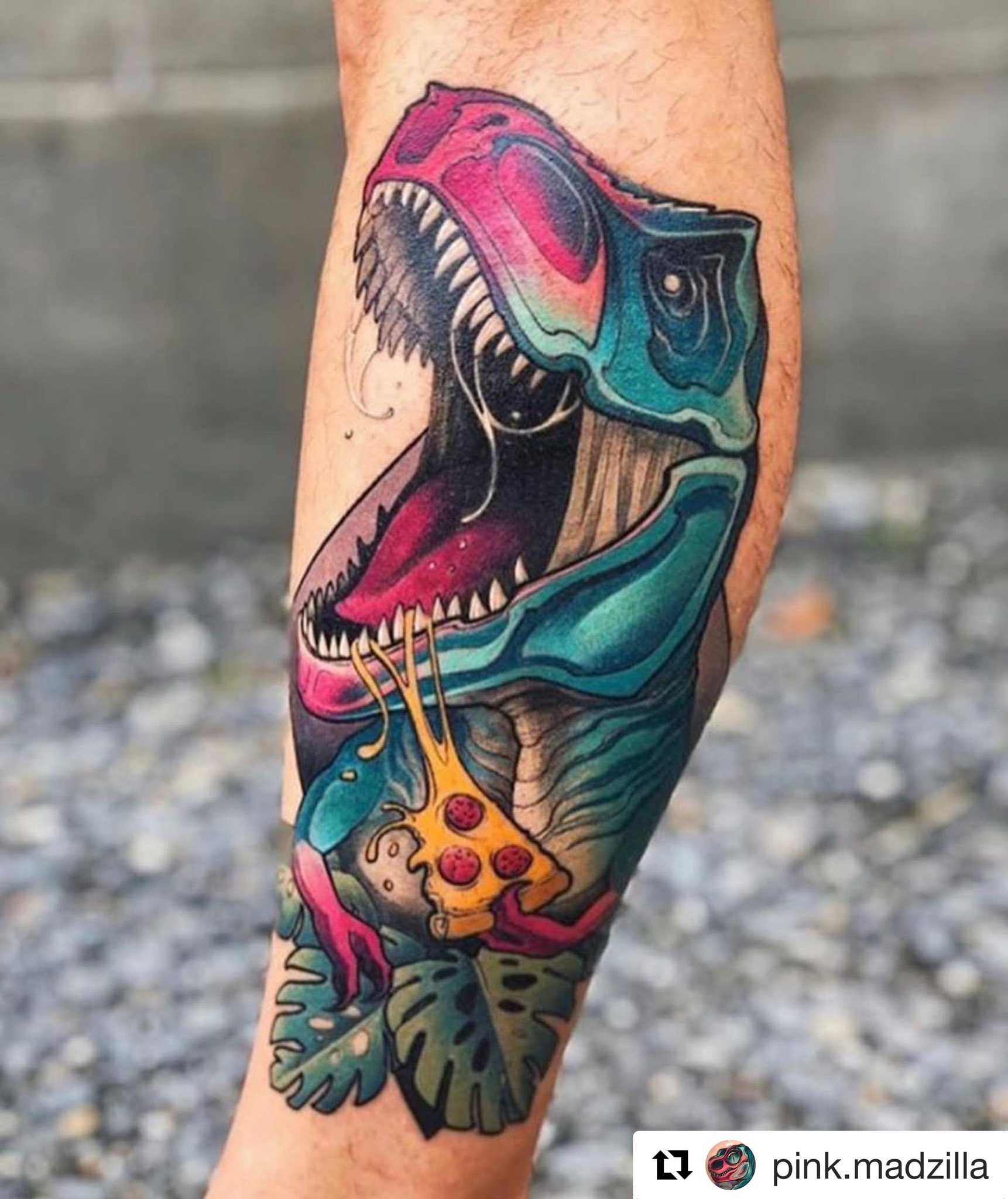 Jurassic Tattoos Dinosaur Sleeve 🌿 4 Days In A Row On This Project