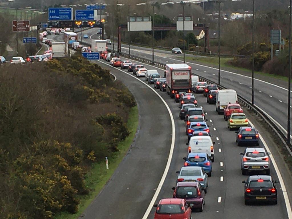 There are delays on the M4 in Port Talbot after a four-vehicle crash at ...