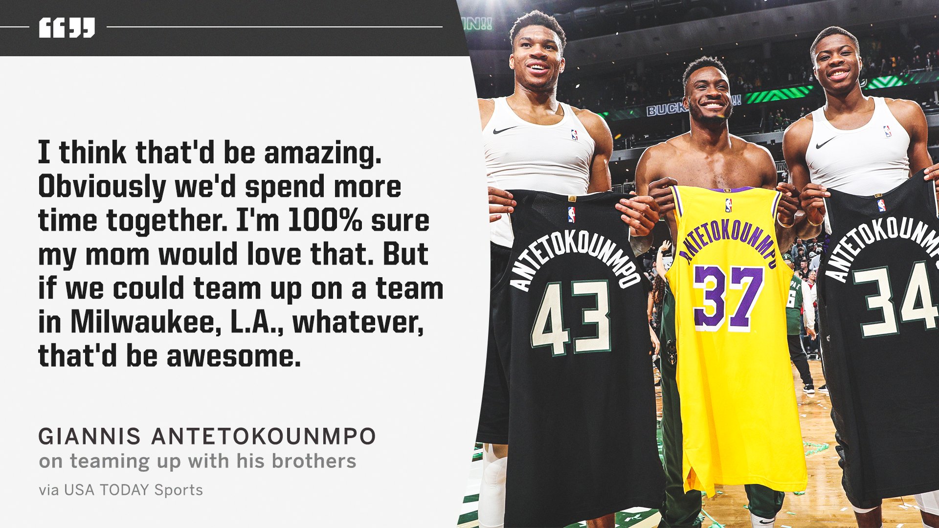 Sportscenter On Twitter Giannis Antetokounmpo Said It Would Be